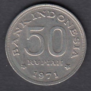 Indonesia 50 Rupiah 1971 KM-35 ( 1+ ) | jncoins